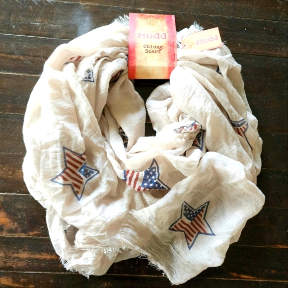 Mudd | Accessories | Patriotic Star Oblong Scarf By Mudd | Poshmark
